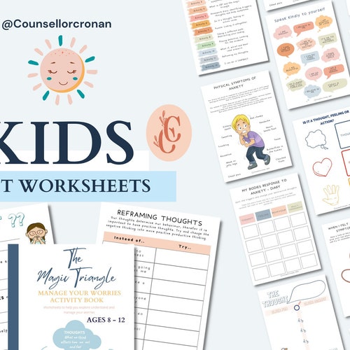 Worry Monster Anxiety Workbook for Kids CBT Worksheets - Etsy Australia