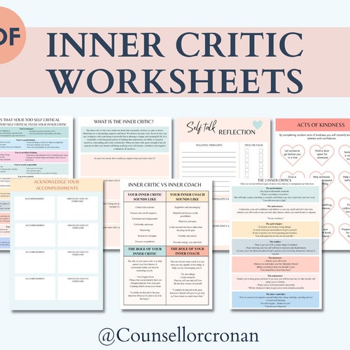 Inner Critic Workbook Self Help Self Healing Mental Health - Etsy