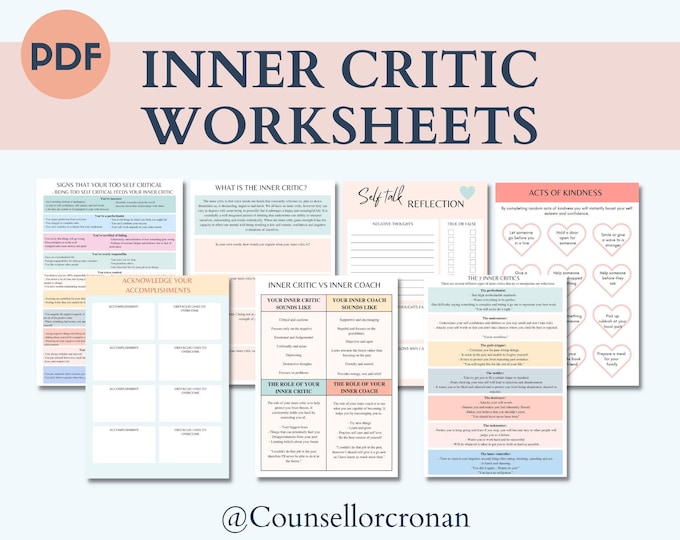 Inner Critic Workbook Self Help Self Healing Mental Health - Etsy