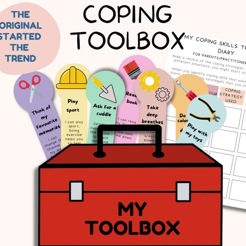 Coping Skills Toolbox Play Therapy Therapy Worksheets | Etsy