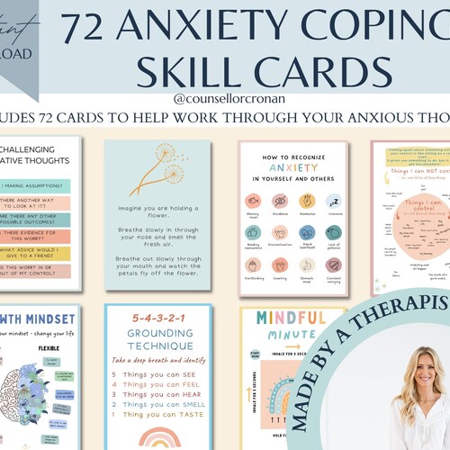Anxiety Affirmation Cards Therapy Tools Calming Down Corner - Etsy