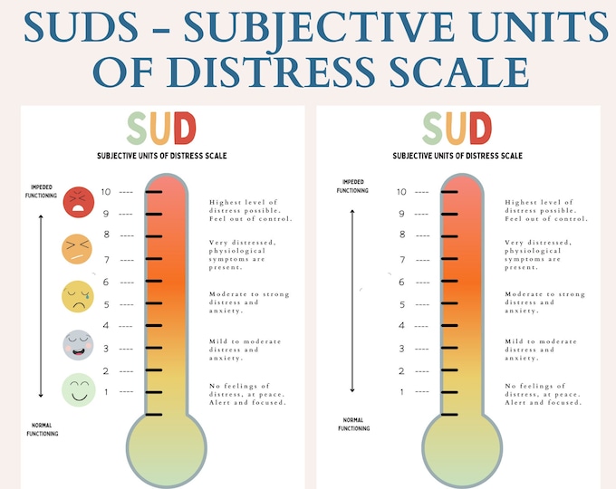 SUDS Subjective Units of Distress Scale EMDR BPD Therapy - Etsy Australia