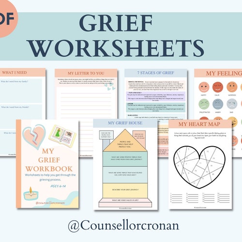 Grief Workbook Grief Journey Journal Therapy Office Decor - Etsy