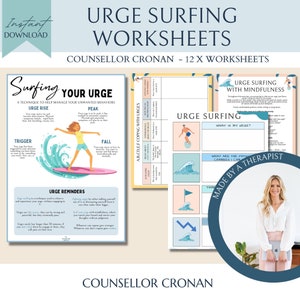Urge Surfing Worksheets, Manage Your Urges, Self Harm, Addiction ...