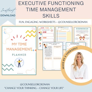 Kids Time Management Worksheets ADHD Planner ADHD Journal - Etsy