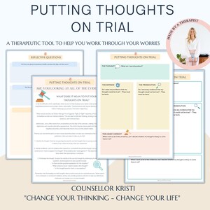Putting Your Thoughts on Trial Worksheet. Catastrophizing. - Etsy Australia