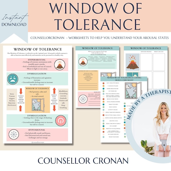 Window of Tolerance Worksheet - Etsy