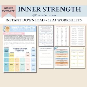 Inner Strength Worksheets Solution Focused Therapy Strengths - Etsy