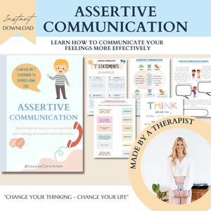 Assertive Communication Worksheets Social Skills - Etsy Australia