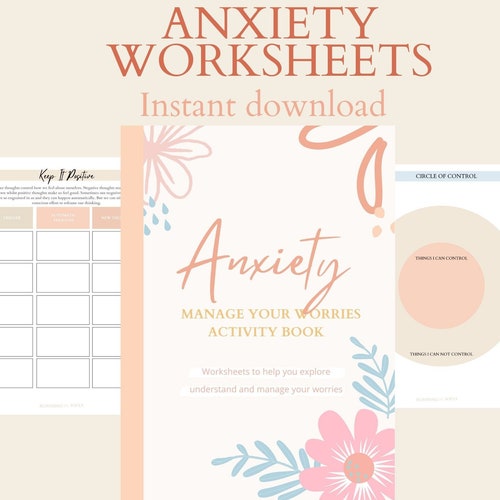 Anxiety Journal Mental Health Planner Self Care Planner | Etsy
