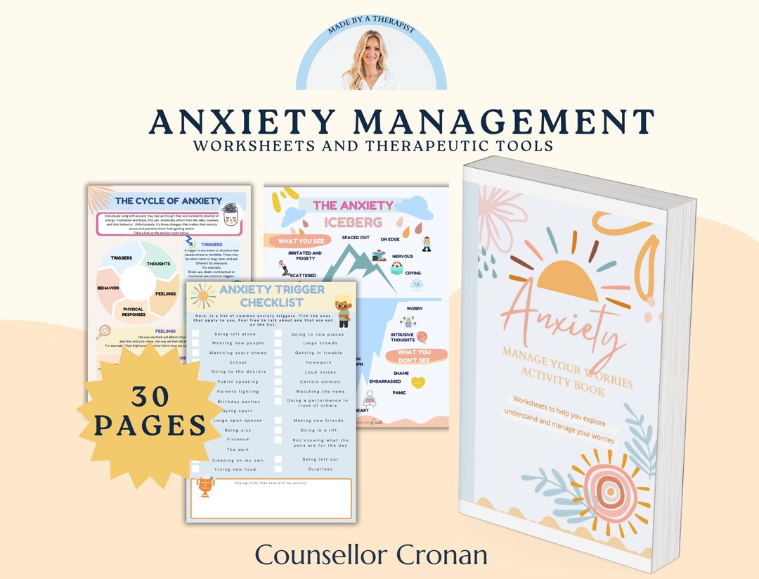 Anxiety Worksheets, Therapy Office Resources, Anxiety Bundle, Social ...
