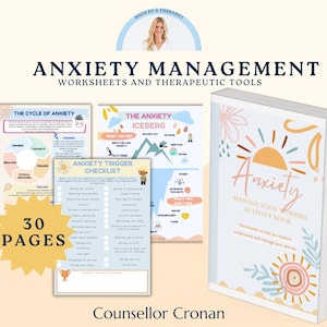 Anxiety Worksheets, Therapy Office Resources, Anxiety Bundle, Social ...