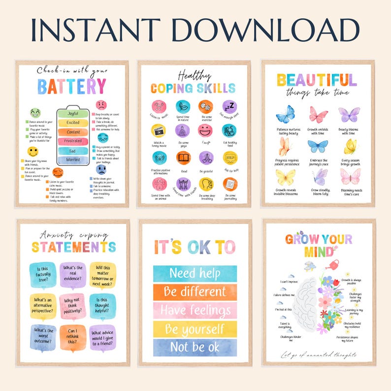 Daily Self Care Check in Poster, Self Love Poster, Check in Print, Self ...