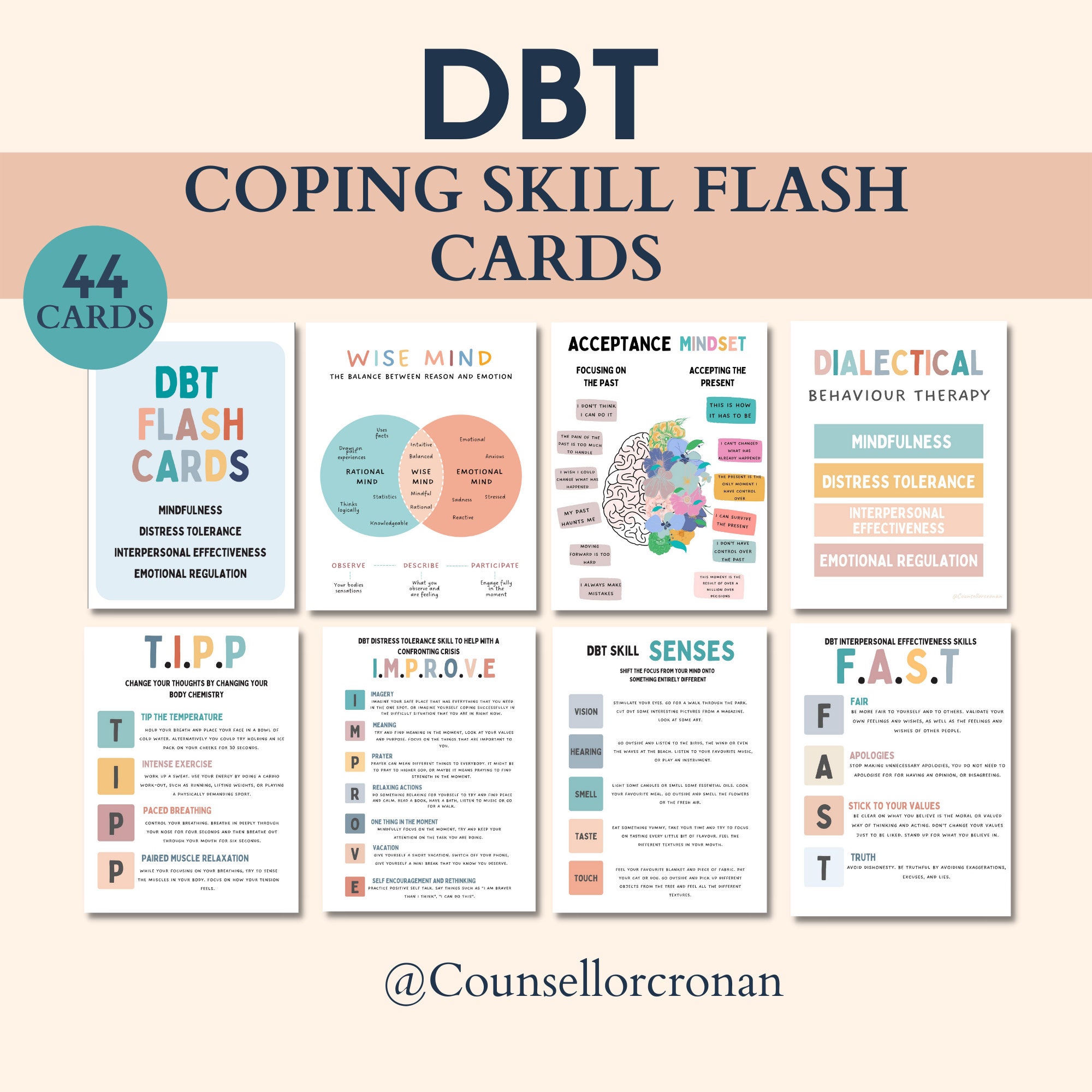 DBT Mega Bundle. DBT Skills Therapy Office Decor Therapy | Etsy UK