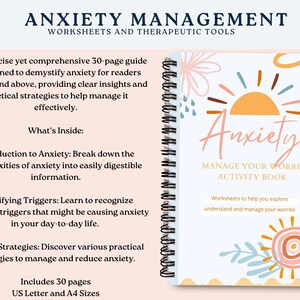 Anxiety Bundle, Anxiety Worksheets, Therapy Tools, Therapy Worksheets ...