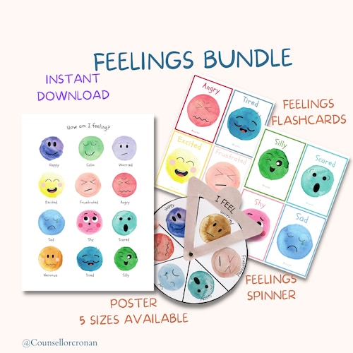 Feelings Bundle Emotions Kit Self Regulation Feelings - Etsy Canada