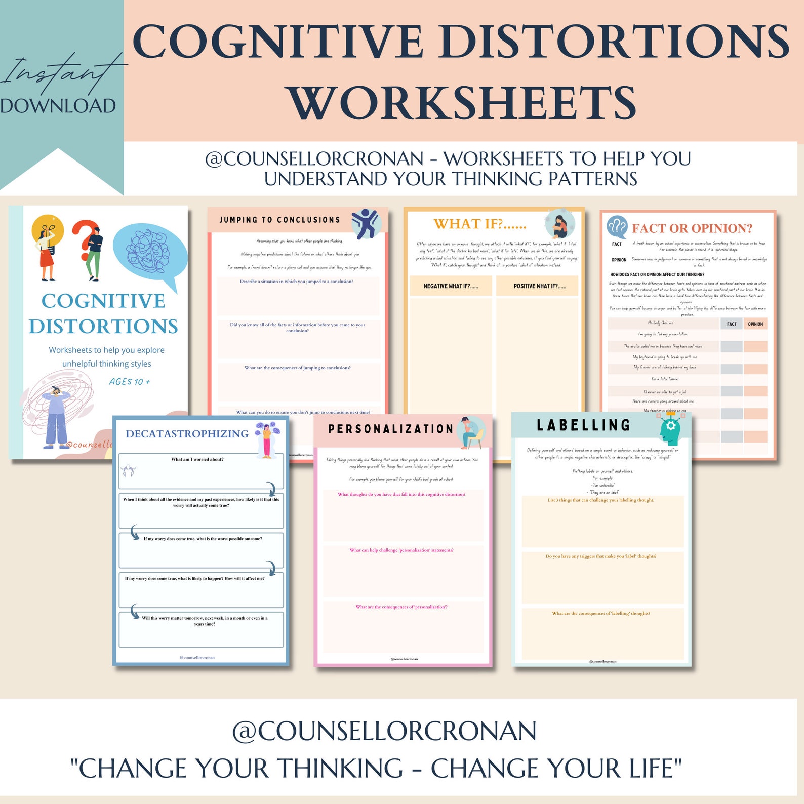 Trauma Therapy 50% off Bundle Anxiety Coping Skill Card - Etsy