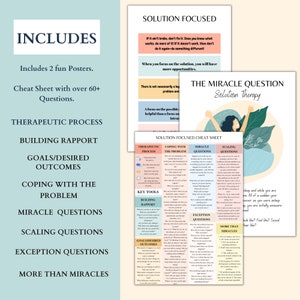Solution Focused Cheat Sheet, Solution Seeking, Therapist Questions ...