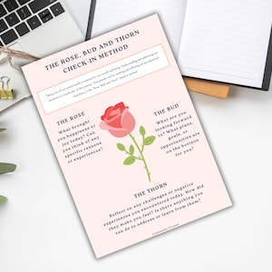 The Rose, Bud and Thorn Check-in Method Tool. Psychologist Resource ...