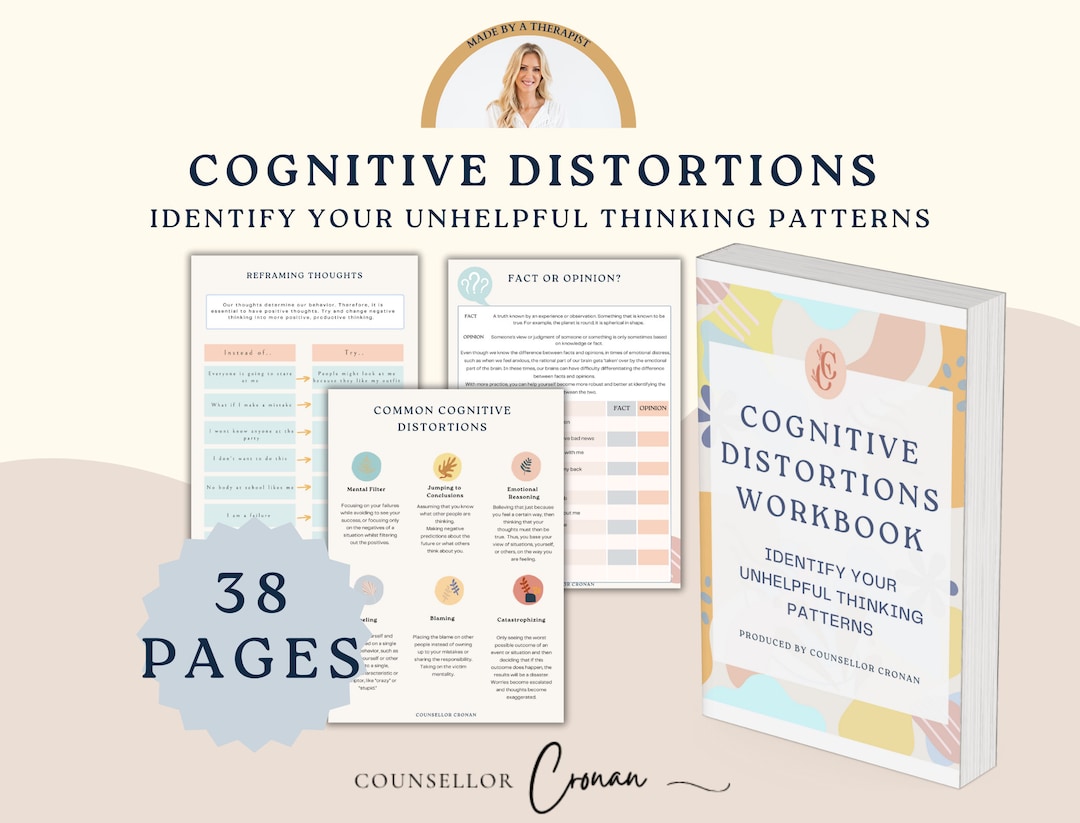 Unhelpful Thinking Styles, Cognitive Distortions, CBT Worksheets ...