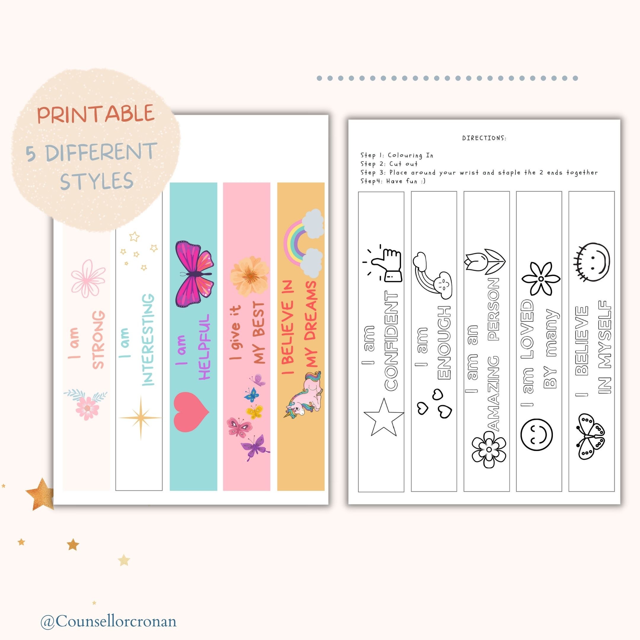 Positive Affirmation Craft Activity Homeschool Classroom - Etsy Australia