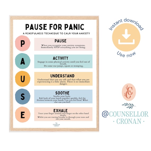 Pause for Panic Poster Trauma Recovery Narrative Therapy - Etsy UK