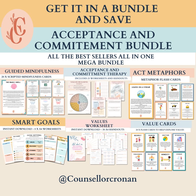 Guided Mindfulness Cards Scripted Meditation Handouts - Etsy