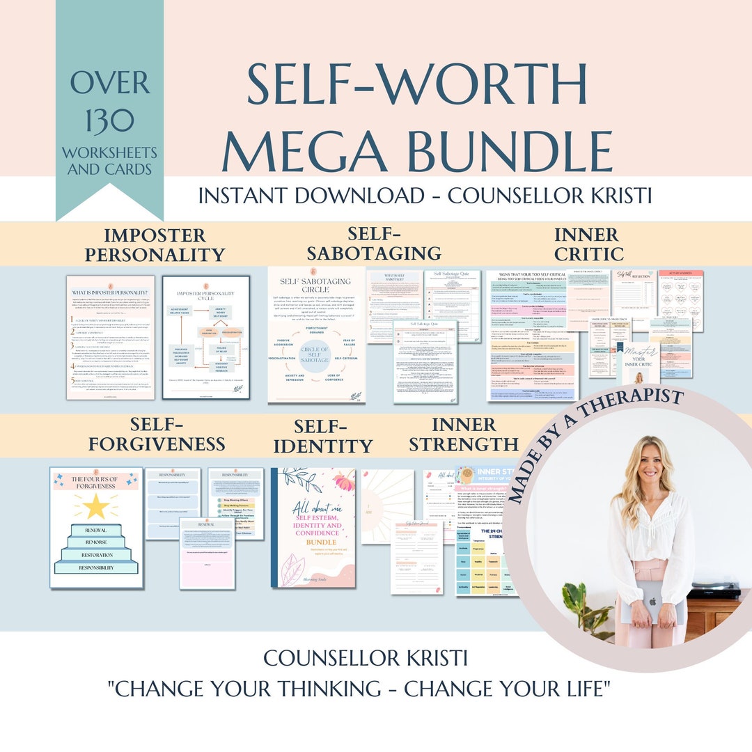 Self Worth Discovery Therapy Bundle Self Love Self Care - Etsy