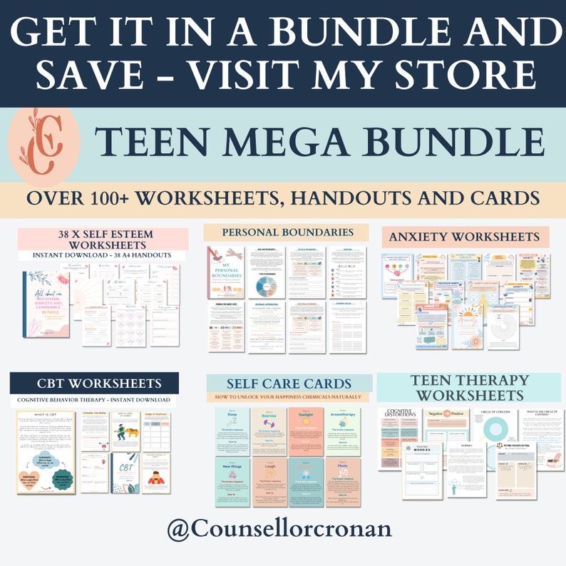 Teen Mental Health Workbook Social Emotional Learning - Etsy