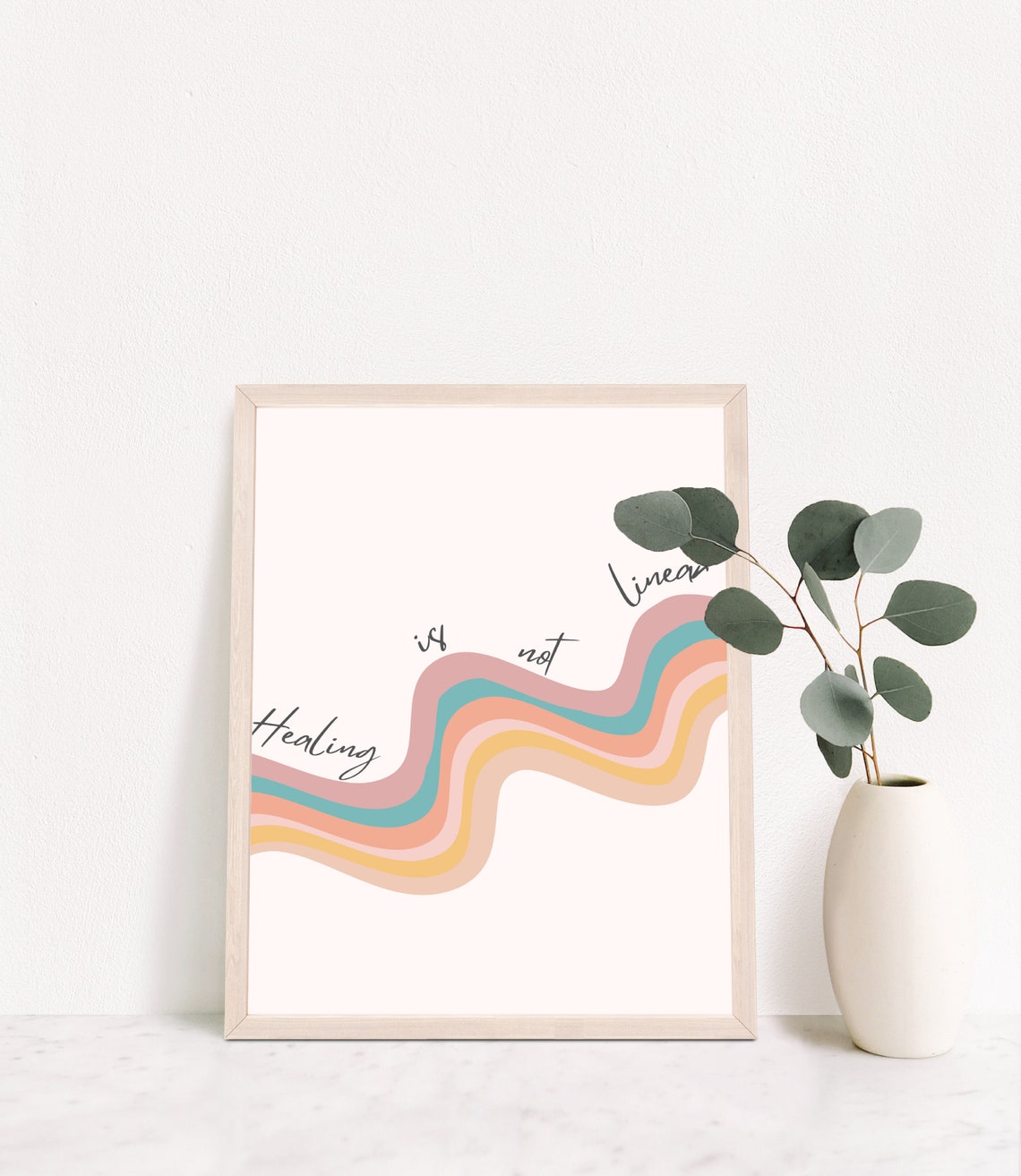 Healing is not linear print Therapist Office decor wall art | Etsy