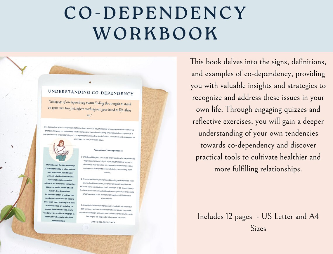 Co-dependency Fillable Worksheets. Self-reflection. Healthy ...