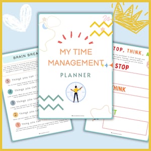 Adhd-executive Functioning Worksheet Bundle for Kids, Time Management ...