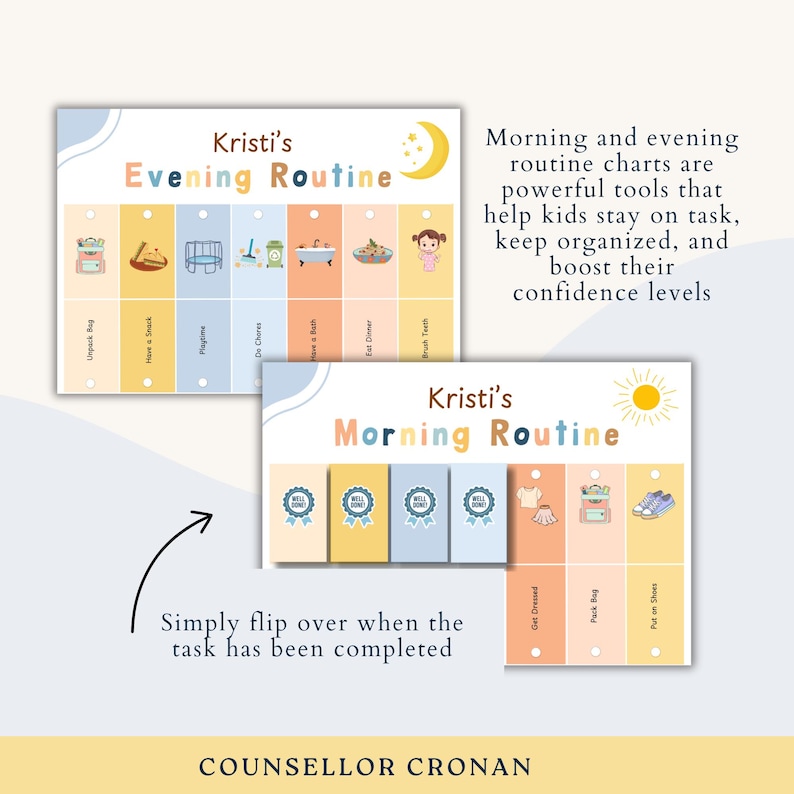 Editable Routine Flip Chart, ADHD Success Chart, to Do List, Morning ...