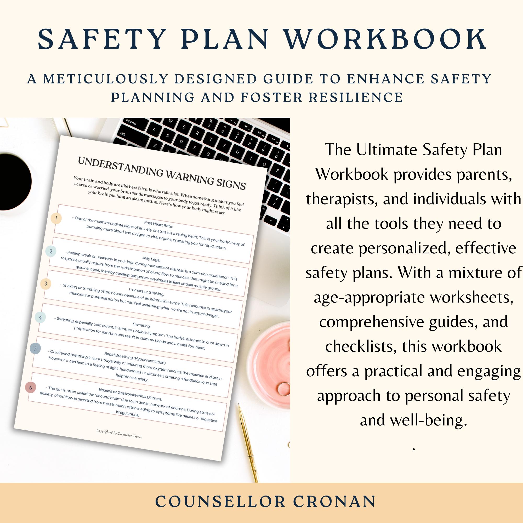 Safety Plan Worksheets, Crisis Plan Workbook, Counseling Tool, BPD ...
