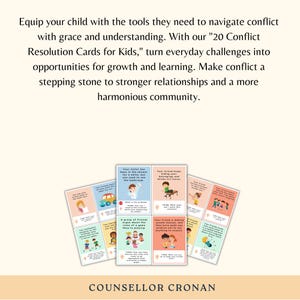 Conflict Resolution Flashcards for Kids, Social Skill Activity, Social ...