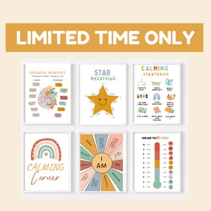 Calming Corner Poster Bundle Feelings Kit Social Emotional - Etsy
