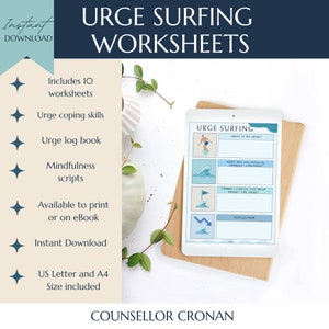 Urge Surfing Worksheets, Manage Your Urges, Self Harm, Addiction ...