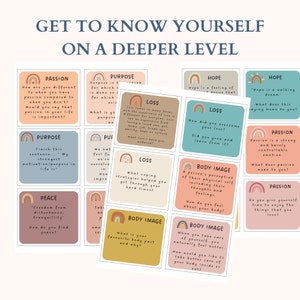 Journaling Prompt Cards, Affirmation Cards, Self Esteem Workbook ...