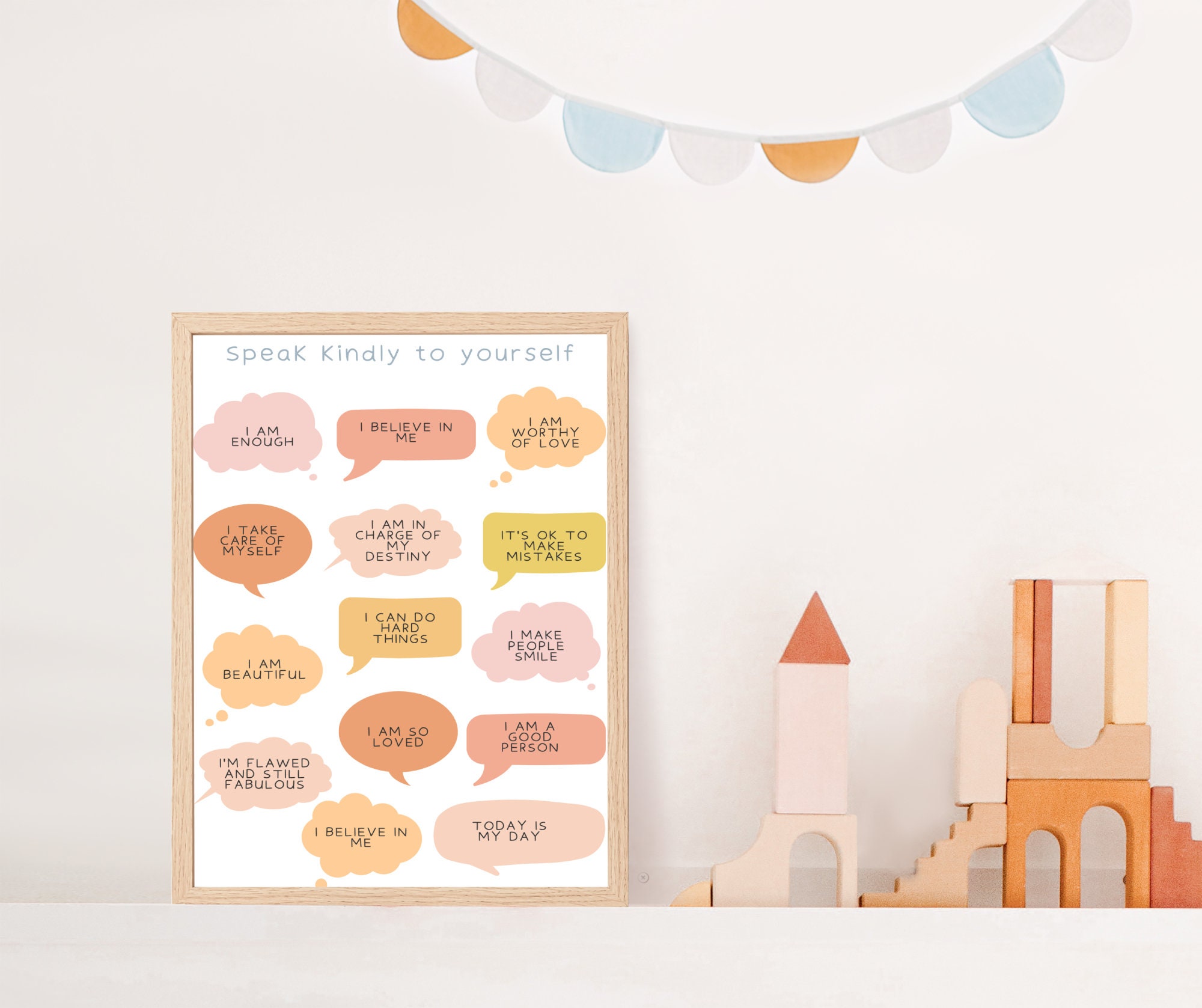 Affirmations Poster Therapy Office Art Calming Corner | Etsy