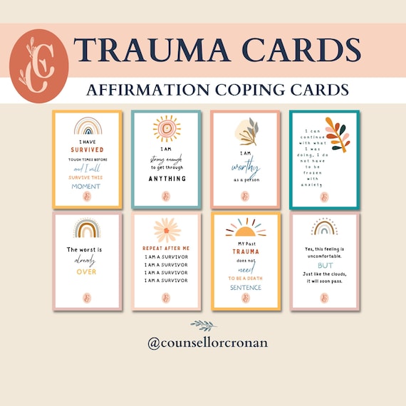Trauma Affirmation Coping Statement Cards Suffering Healing - Etsy
