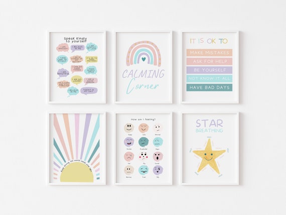 Calming Corner Set of 6 Classroom Decor Bundle Therapist | Etsy