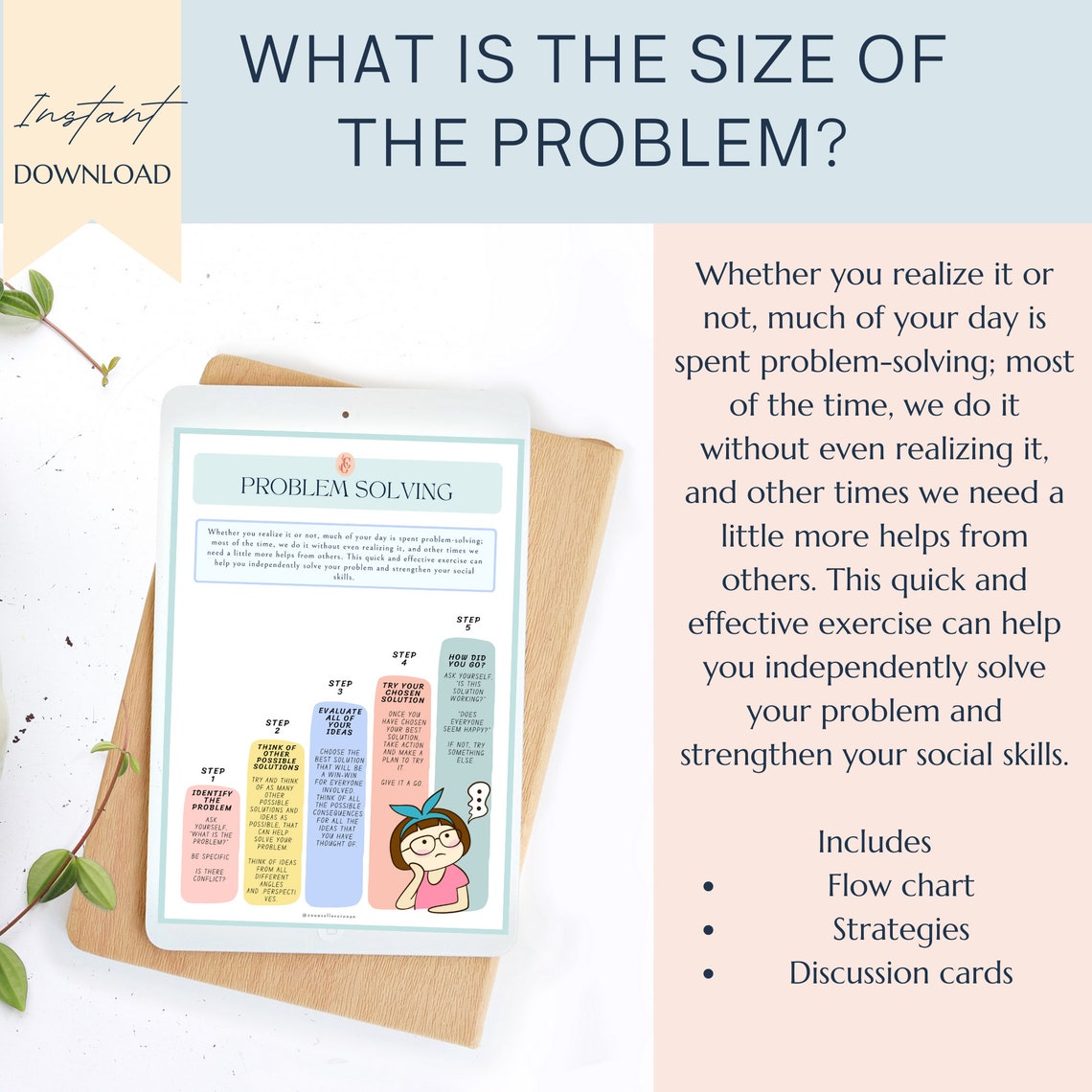 The Size of the Problem Worksheets Kids Therapy Executive - Etsy Australia