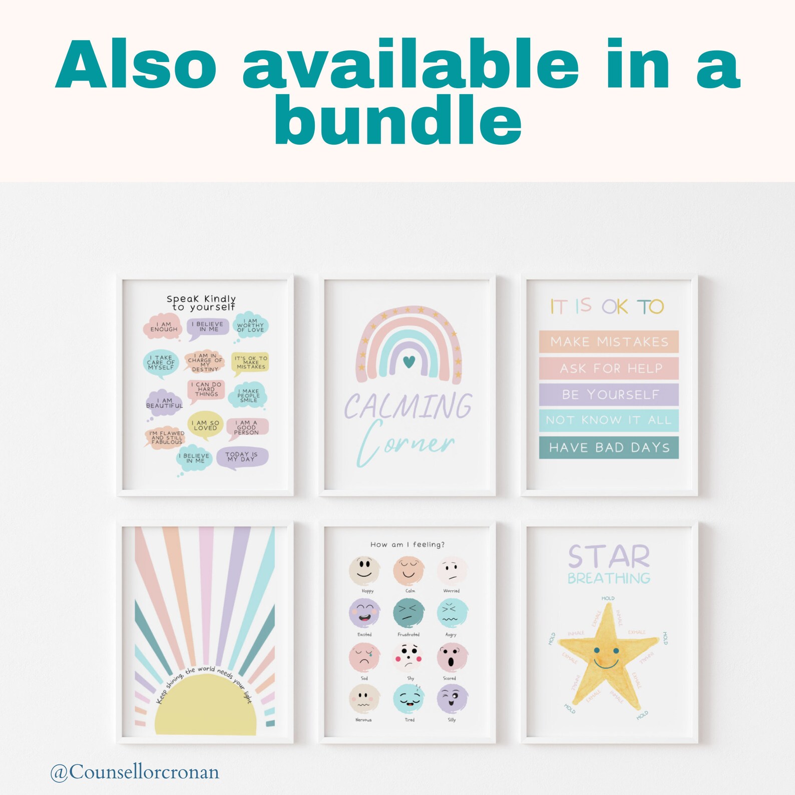 Star Breathing Poster Feelings Poster Calming Corner Social - Etsy