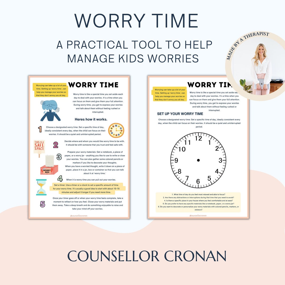Setting Up A Worry Time For Kids Worksheets Infographic Worry Jar Setting Up A Worry Time For Kids Worksheets Infographic Worry Jar