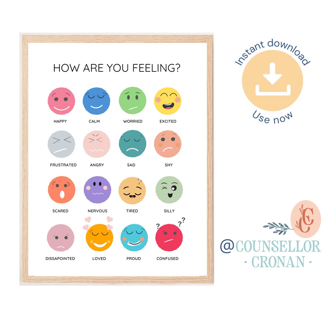 Feelings Poster Check in Sign Social Emotional Learning - Etsy
