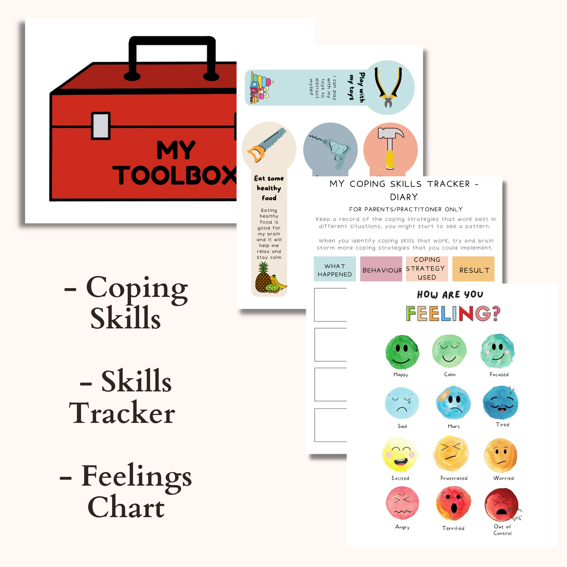 Coping Skills Tool Box Feelings Poster Calming Down Corner - Etsy