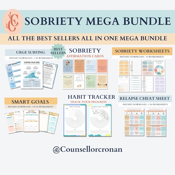 Sobriety Resource Mega Bundle Relapse Prevention Coping - Etsy