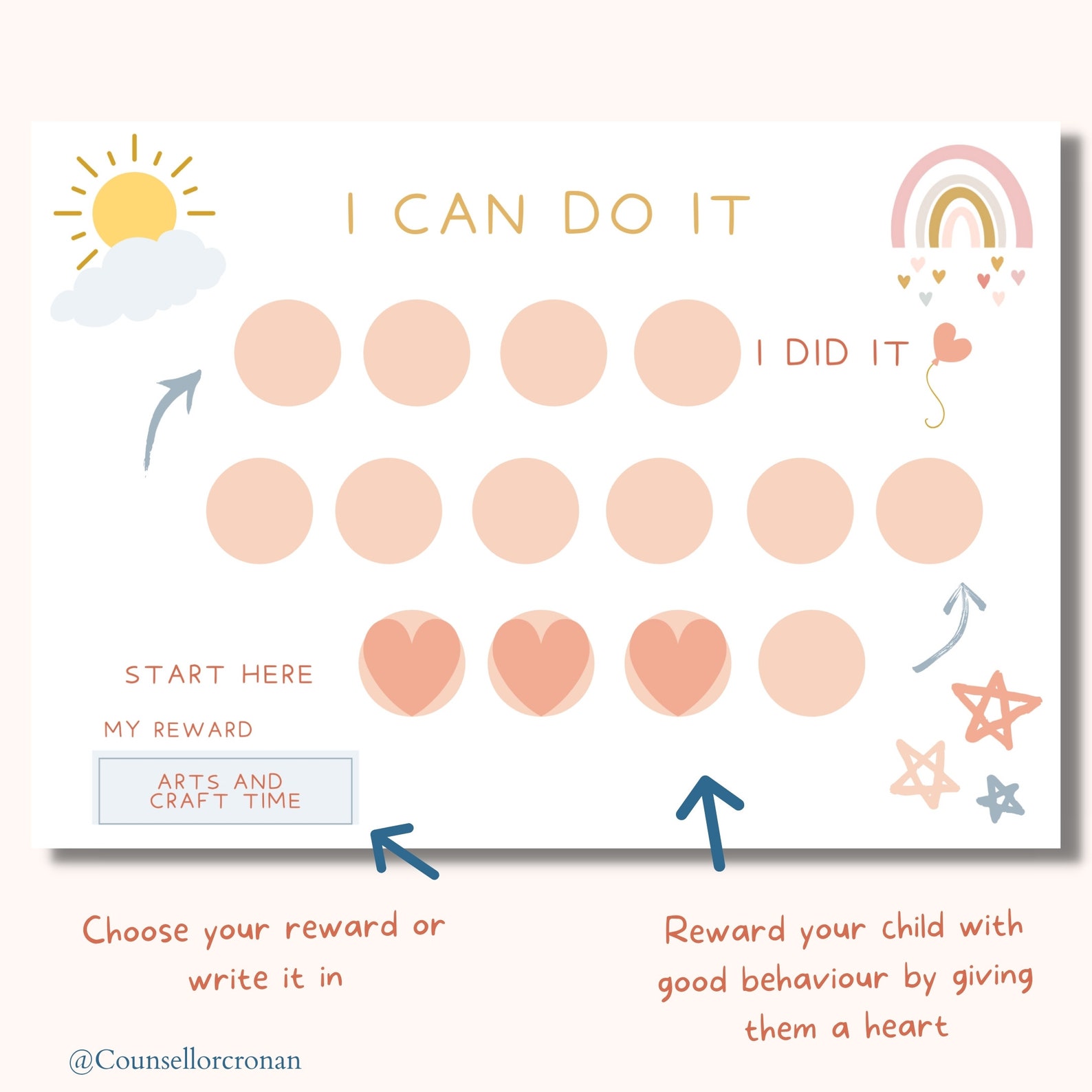 Printable Reward Chart Toddler Girl's Sticker Chart - Etsy Australia