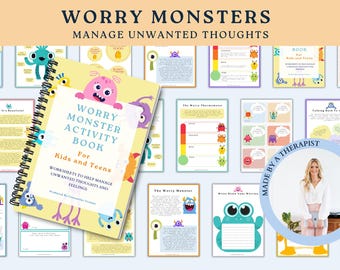 Worry Workbook for Kids, Anxiety Relief for Children Coping Skills, CBT ...