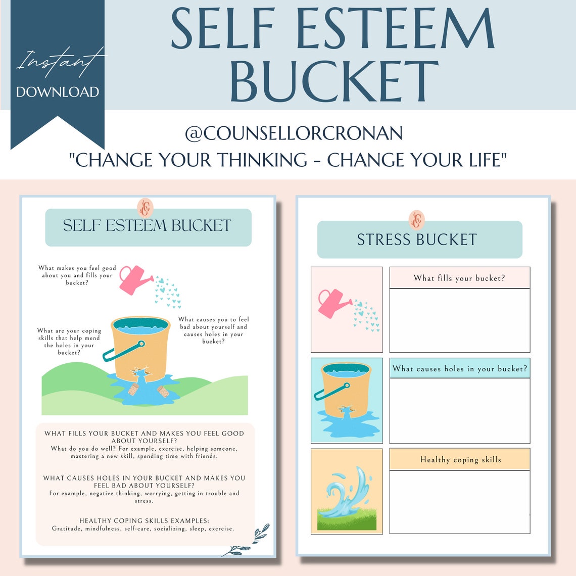 Self Sabotage Quiz Therapy Worksheets Self Love Journal - Etsy